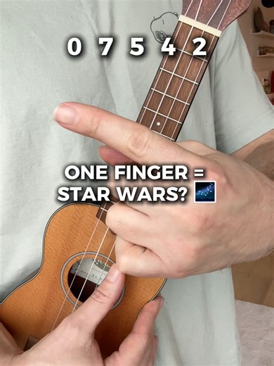 ONE Finger = Star Wars 🌌 #tutorial #ukulele #starwars