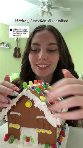 Replying to @𝑪𝒉𝒂𝒓𝒍𝒊𝒆 first person to correctly guess when I made this gingerbread house in the comments gets a follow back!!🕺🍪🫡💗 ##asmr##pov##lofiasmr##asmrsounds##asmrpov