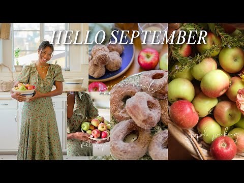 HELLO SEPTEMBER | cozy books, autumn simmer pot & homemade apple cider donuts