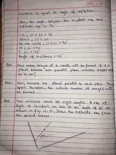 Class 8 Science chapter 16 Light All Question and Answers