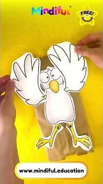CREATE Your Own Little Bird Paper Bag Puppet! 🐤🎨