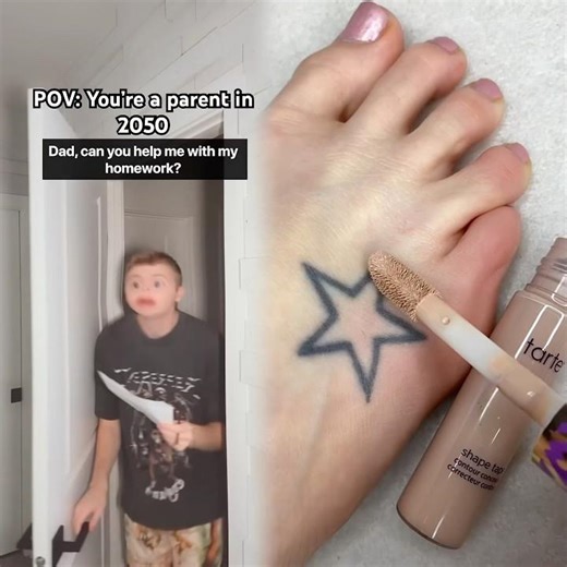 Dad Helps Son With Homework