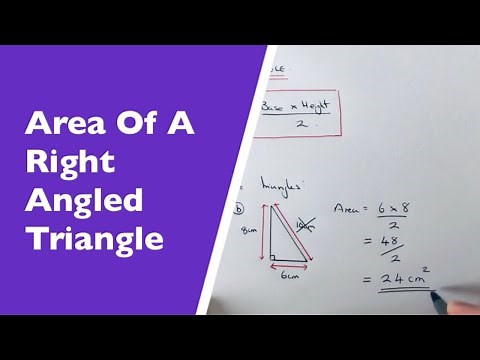 Area Of A Right Angled Triangle