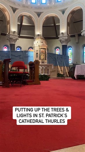 🎄We’re delighted to put up the 2 Christmas trees (15ft) and lights we donated to the Cathedral of Assumption Thurles last year! Video is sped up but our team worked really hard to get them up and lit in no time at all. Don’t they look fantastic!!! 🎄#christmastree #lights #thurles #tipperary #localcommunity #stpatrickscathedral | Stakelums Home Hardware