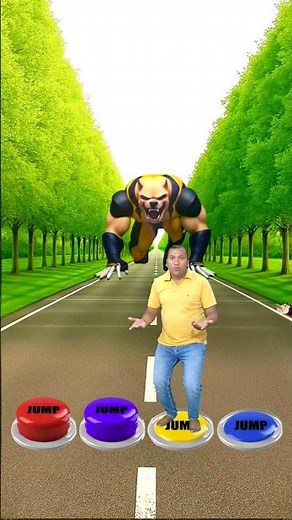 I Jump all color button to Cat, Dog, Elephant & Alien#shorts #trending #funny #youtubeshorts