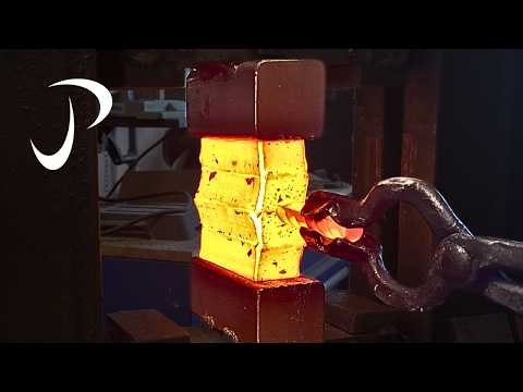 Making a Carving Knife from Zebra Damascus