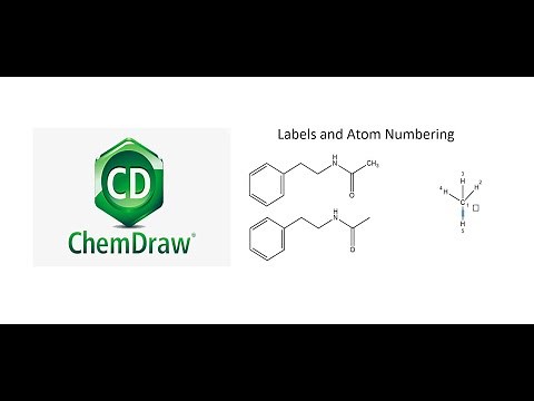 Labels and Atom Numbering in ChemDraw