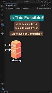PYTHON: CAN is BE TRUE BUT == BE FALSE? : Series of Learning Python Differently #shorts