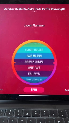 Just completed the October 2025 raffle drawing! The lucky winner was Jason Plummer!!! Congrats Jason. The video of the drawing is below. Thanks again to everyone who participated. | Mr. Ant's Rods