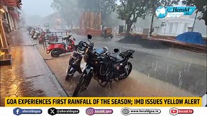 1.7K views · 14 reactions | Goa experiences first unseasonal rainfall of the season; IMD issues yellow alert | oHeraldo Goa | Facebook