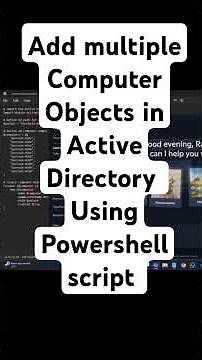 Simple PS script to multiple Computer Objects in Active Directory | Script in description