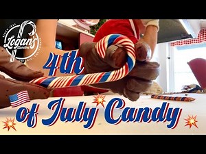 MAKING 4th of July Red, White, & Blue Candy Canes 🇺🇸💥 // Logan's Candies ❤️🍭💙