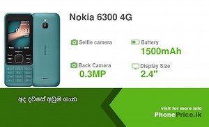Nokia 6300 4G Price in Sri Lanka February, 2026