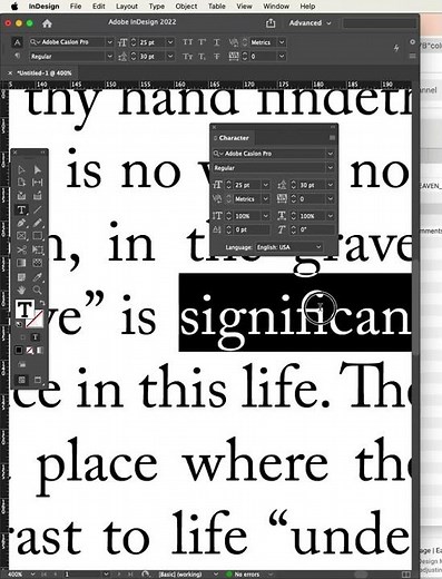 Clear Ligature Issues in Fonts | Fix 'fi' Text Overlap | indesign quick tutorial