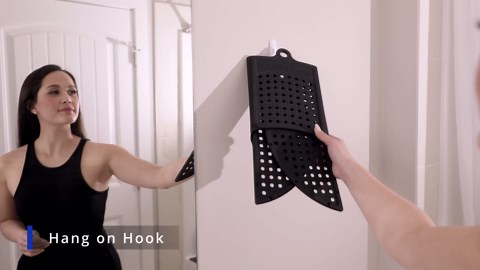 Sink Topper Bathroom Counter Cover & Storage Saver, Foldable Silicone Mat for Hot Tools, Hair Styling & Makeup, Beauty Brush Cleaning Mat, RV Camper Sink Cover & for Small Spaces (Standard Black)