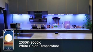 Under Cabinet LED Lighting, Dimmable Under Counter Lights, WiFi Smart Controlled,RGB,12 Inch, Multicolor Linkable Lamps with Remote Control, Compatible with Alexa Google Home (3 Pack)