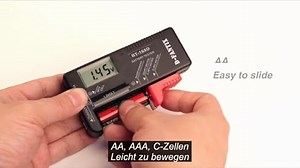 D-FantiX Digitaler Batterietester Batterieprüfer Batterie und Akku Volt Prüfgerät für AA AAA C D 9V 1.5V Knopf Knopfzellen-BT-168D