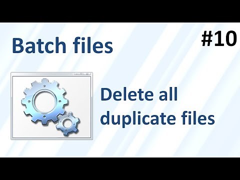 How to remove/delete all duplicate files in a folder with a batch file!