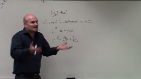 Math tutorial for evaluating a logarithmic expression when undefined