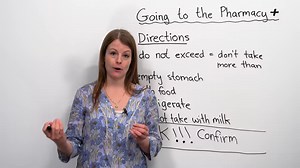 The PHARMACY is the place you go to get medicine. In Emma's new lesson, you will learn useful language for going to the pharmacy, like "prescription", "generic", "dosage", and more! | engVid