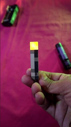 Minecraft Torch Keychain 🔦 | USB Rechargeable Pixel Light | Perfect Gamer Gift! #edcflashlight