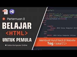 Learn HTML From Scratch for Beginners: The small tag in HTML | A Quick Explanation for Beginners
