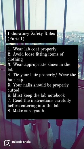 laboratory Safety Rules (Part:1) ‪@Microb-shala‬ #microbiology #microbiologist #laboratory #rules