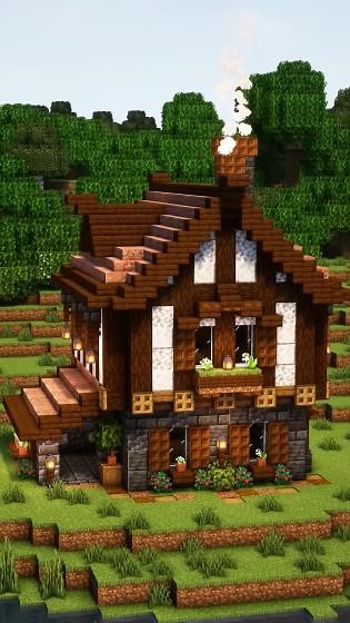 Easy medieval house idea for Minecraft players