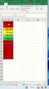 Change cell color depending on the month of the date in the cell - Excel Tips and Tricks