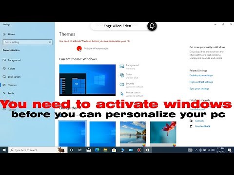 You Need to Activate Windows Before You Can Personalize Your PC