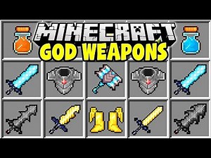 Minecraft GOD WEAPONS MOD | POWERFUL MINECRAFT SWORDS & ARMOR!!