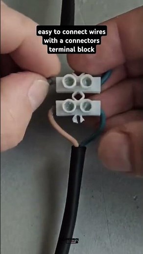 easy to connect wires with a connectors terminal block #elektrisistatv #electrician #diy #foryou