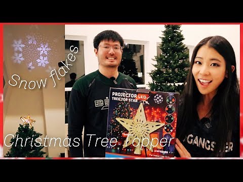 Amazon LED Christmas Tree Topper Projector|Snow Flakes to celling| Quntis Christmas Tree topper