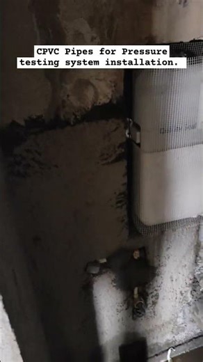 CPVC Domestic line Pressure testing equipment installation. #buildingconstruction #pressuretest #mep