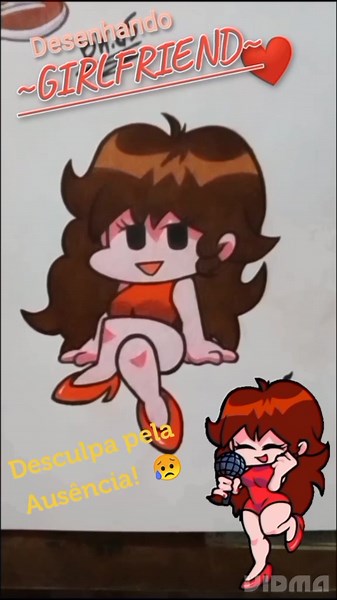 🎧🌺 Desenhando GirlFriend (FNF) - Passo a Passo #desenhando #desenho #fanart #fridaynightfunkin #fnfgirlfriend #girlfriendfn #fnf #comodesenhar