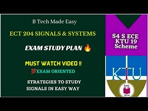 Exam study plan Signals & Systems KTU with important topic discussion & strategies✌️🔥| ECT204 19 Sch
