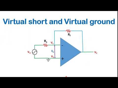 Virtual short circuit and virtual ground concept of operational amplifier (Op-Amp)