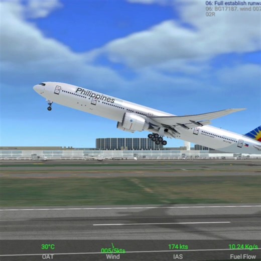 Real Flight Simulator Philippines airlines ✈️ Real-Time Takeoff | RFS #Shorts