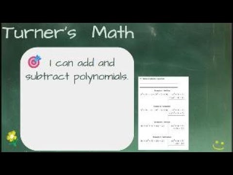 m2.P1: Adding and Subtracting polynomials