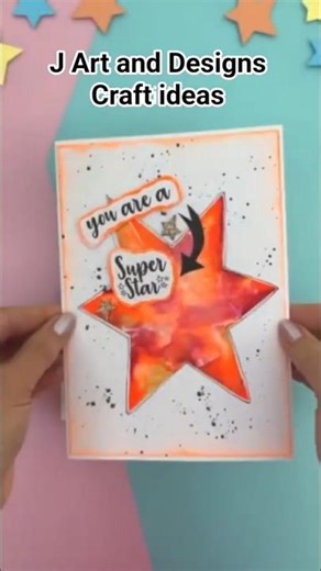 Easy Star Craft Idea(Beautiful Card Making With Charts) #shorts