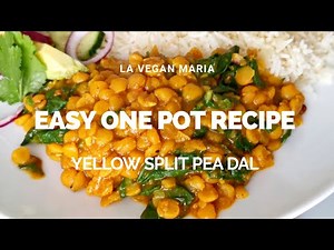 EASY VEGAN CURRY - Yellow split pea dal | Easy one pot recipe!