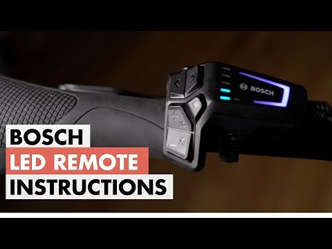 How to Use the Bosch LED Remote on eBike Smart System