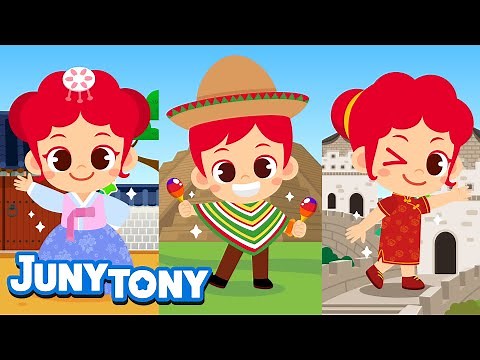 Traditional Clothes From Around the World | Travel Around the World | Explore World Song | JunyTony