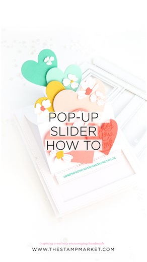The Pop Up slider Die is SO EASY to use!! You loved it! And we are sold out but taking Pre-orders🩷 #thestampmarket #cardmakersofinstgram #handmadecards #interactivecards #cardmakingideas | The Stamp Market