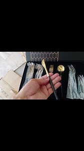 24 pieces High quality polished cutlery set For 6 persons serving Available in colors Full golden Block golden Interested people contact us WhatsApp 03034752525 | General online mart