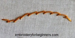 Scroll Stitch In Hand Embroidery (Step By Step & Video) | Embroidery For Beginners