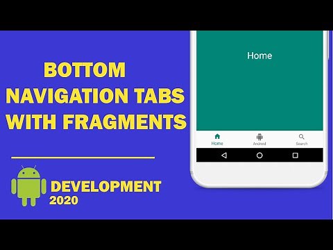 Android tutorial (2020) - 60 - How Create BottomNavigation Bar / View / Tabs with Fragments