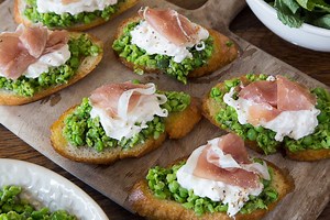 Spring Pea Crostini - What's Gaby Cooking
