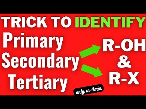 Trick/How to identify primary secondary tertiary alcohols and alkyl halides