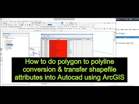 How to do polygon to polyline conversion & transfer shapefile attributes into Autocad using #ArcGIS